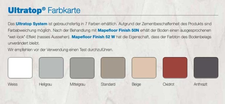 Mapei Ultratop – wohnstil manufaktur
